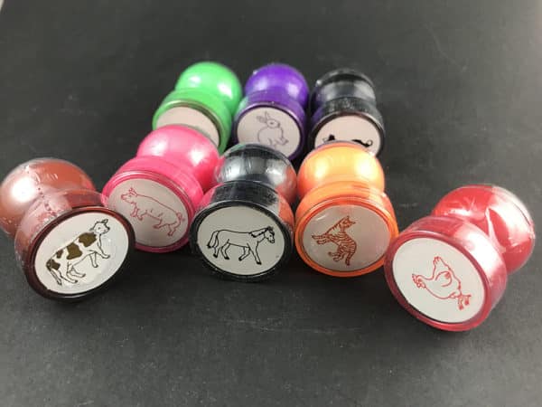 Farm Animal Stamps (set of 8) : Fizzics Education