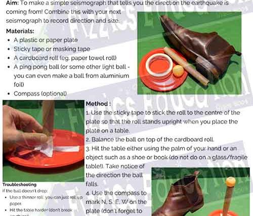 Shake it up seismograph Student Activity Sheets (8) : Fizzics Education