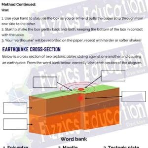 Shake it up seismograph Student Activity Sheets (8) : Fizzics Education
